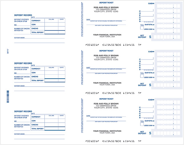 Business Deposit Slips & Tickets | SuperValue Checks