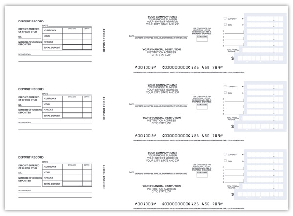 Business Deposit Slips & Tickets | SuperValue Checks